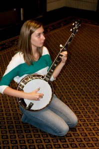 Brandy Miller and her new Huber banjo – Bluegrass Today