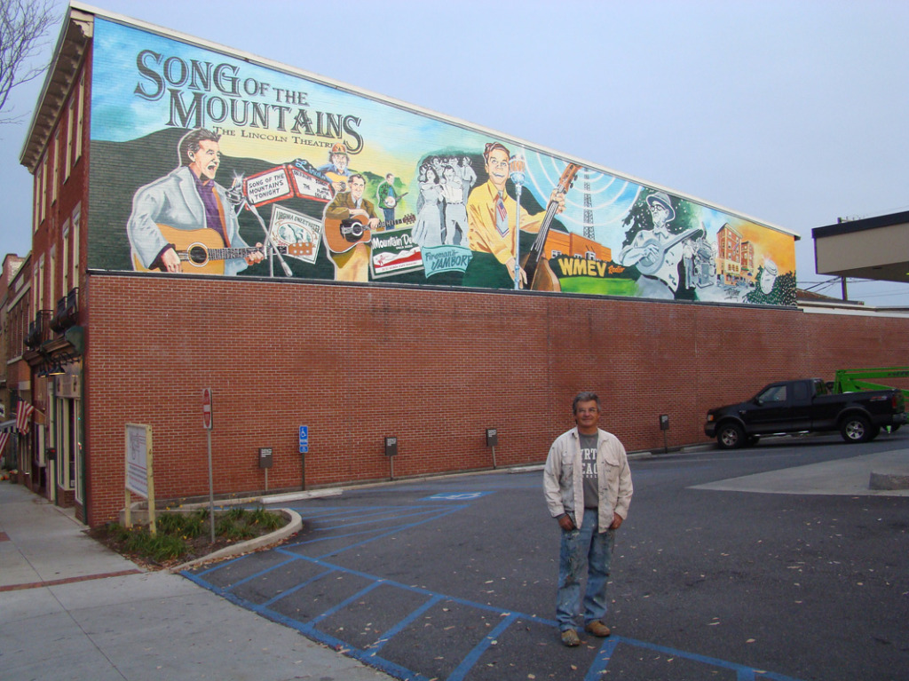 Song of the Mountains mural in Marion - Bluegrass Today