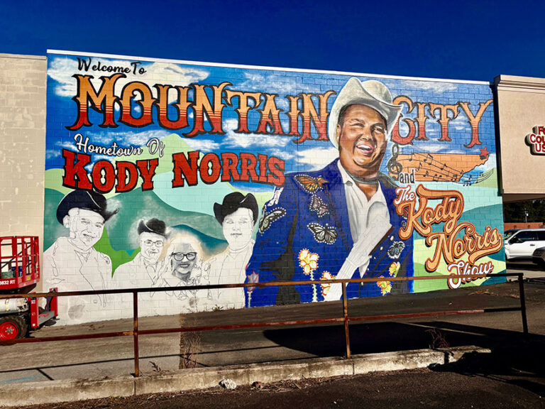 Tim White completes Kody Norris Show mural in Mountain City - Bluegrass ...